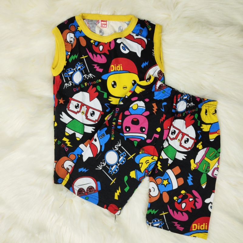 Set Baju Singlet Adam Adyan saiz 4-8 tahun | Shopee Malaysia