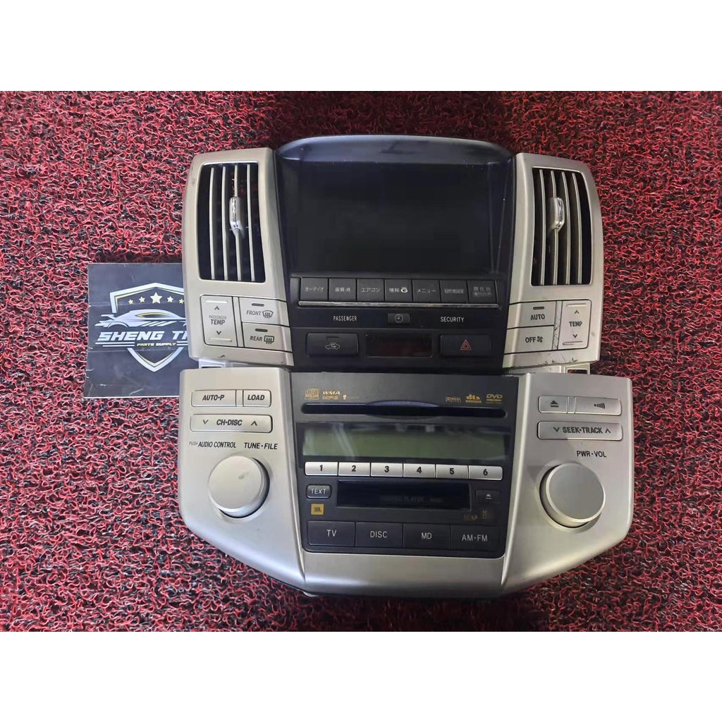 TOYOTA HARRIER AIRCOND CONTROL PANEL AND DVD CONTROL PANEL SET(NO ...