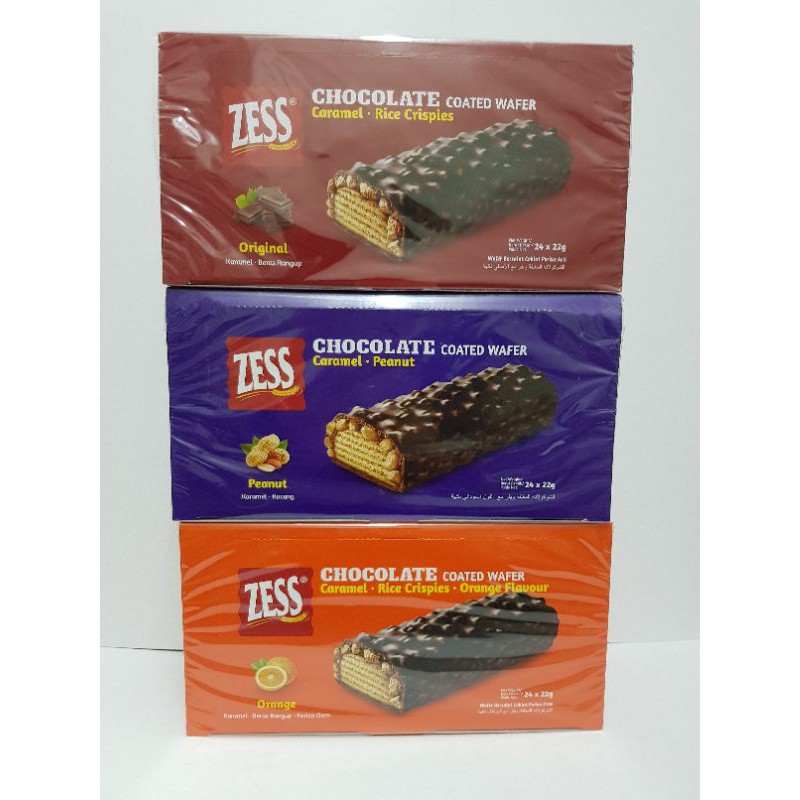 Zess Chocolate Coated Wafer 24pack x 22g | Shopee Malaysia