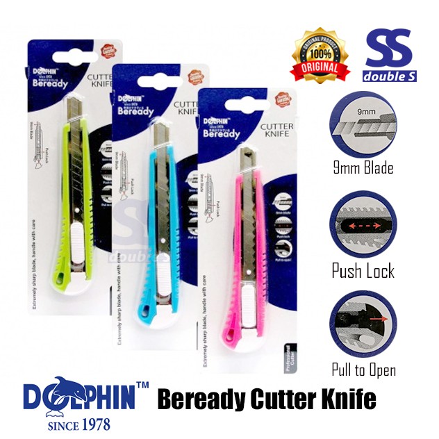 CUTTER / Dolphin CUTTER KNIFE (9MM BLADE) | Shopee Malaysia
