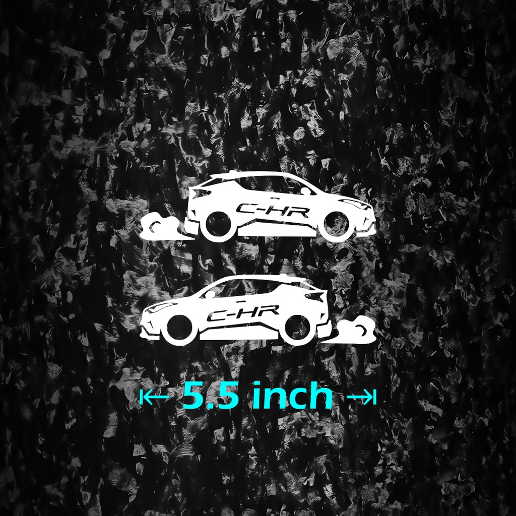 Toyota CHR Cute Window Sticker Stiker cermin Comel Toyota CHR | Shopee ...