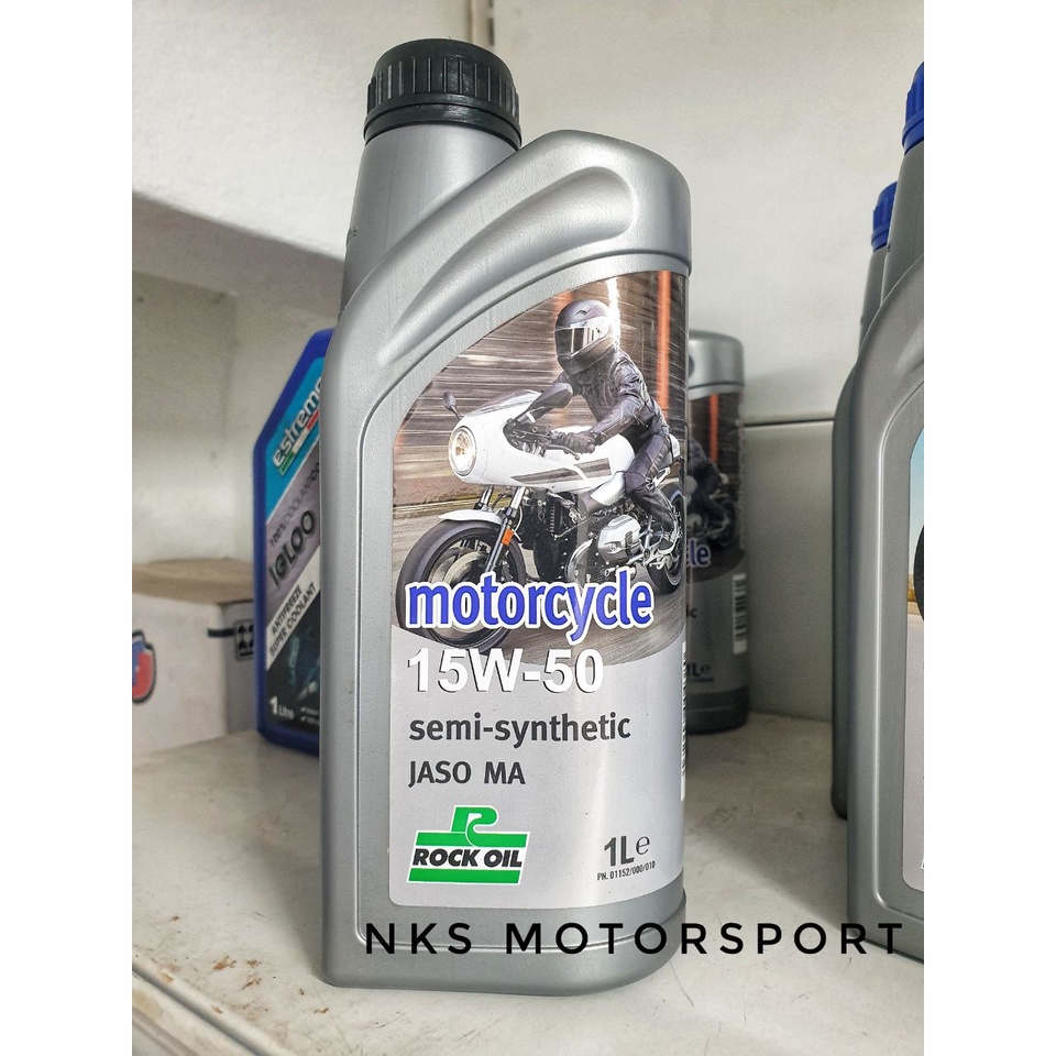 ROCK OIL 15W-50 SEMI SYNTHETIC ENGINE OIL MOTORCYCLE MINYAK HITAM ...