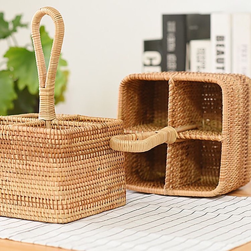 Square rattan spoon holder | Shopee Malaysia