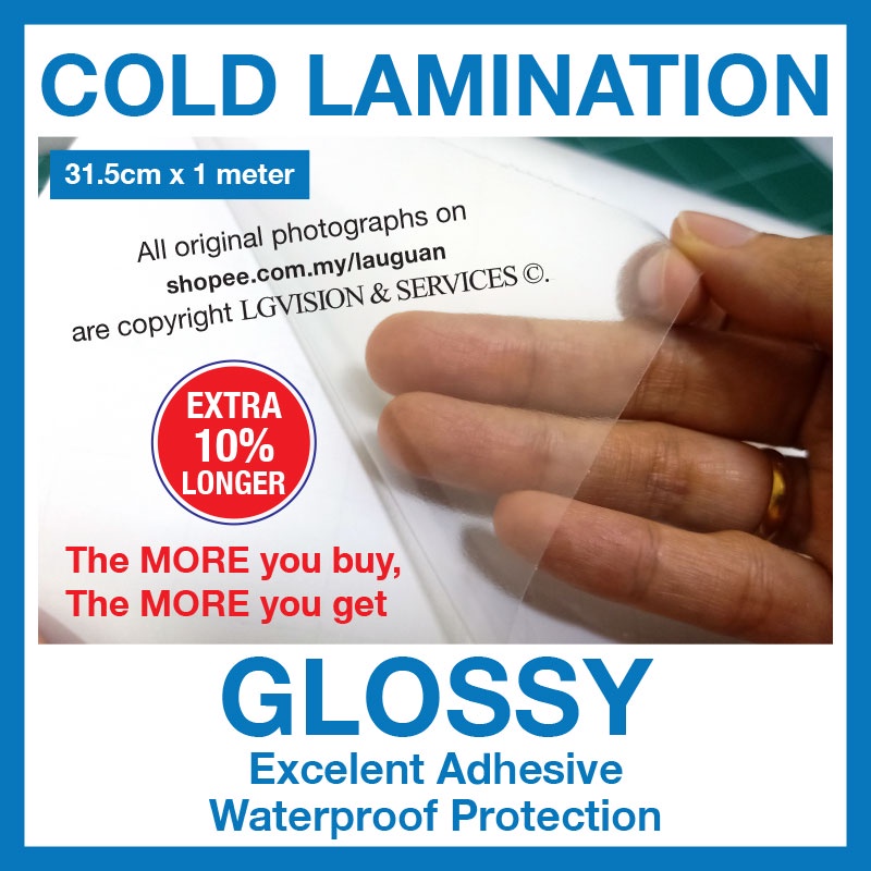 Cold Lamination Film Laminate Film Stickers Transparent ( Glossy/Matte ...