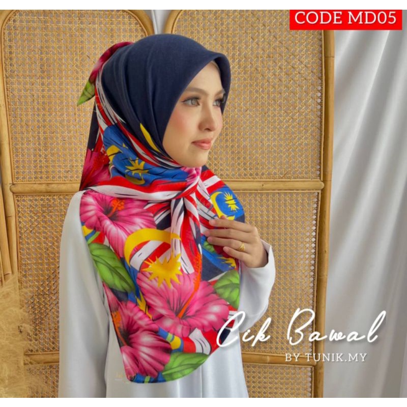 Tudung Bawal Merdeka Bawal Malaysia Tudung Sedondon Cotton Premium ...