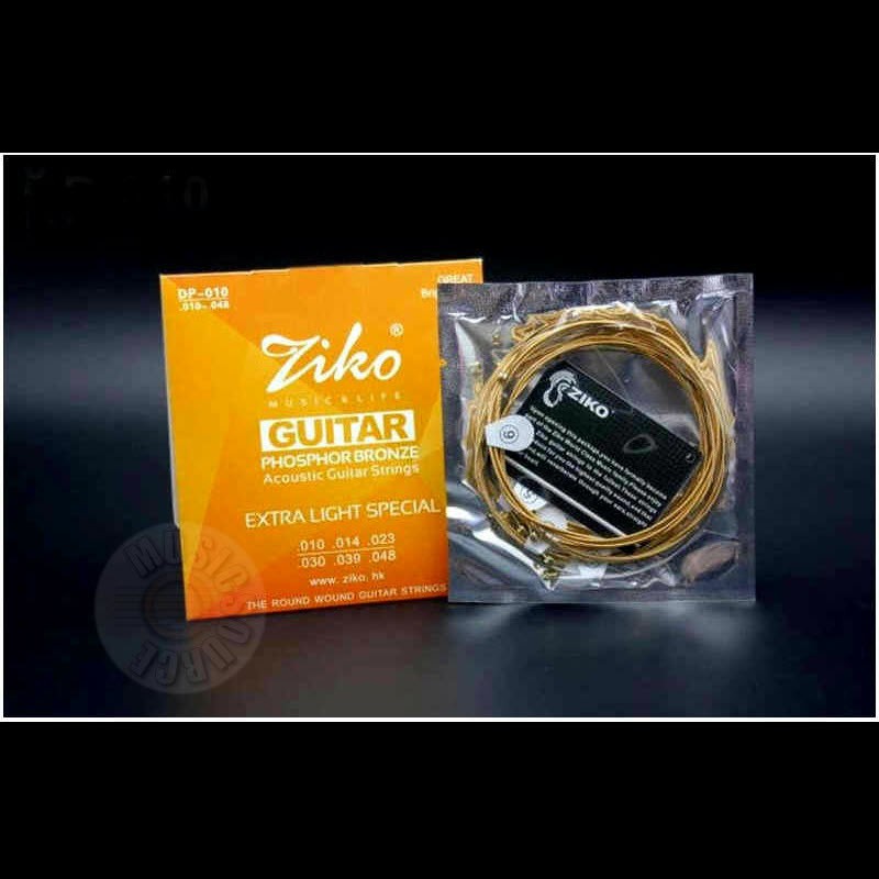 Tali Gitar Kapok Set #1 hingga #6 Ziko DP-010 Extra Light Acoustic ...