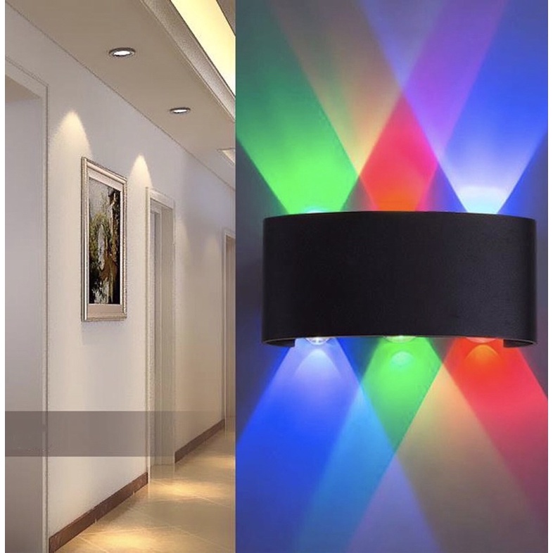 RGB Color LED Outdoor Indoor Wall Lamp Lampu Dinding Lampu Effect Light ...