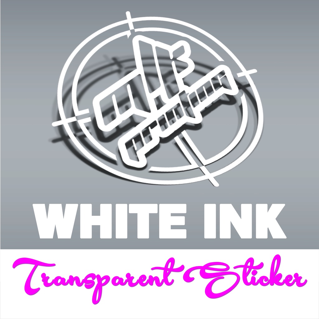Transparent Sticker With White Ink / LUTSINAR / Kalis Air / Cetak Ink ...