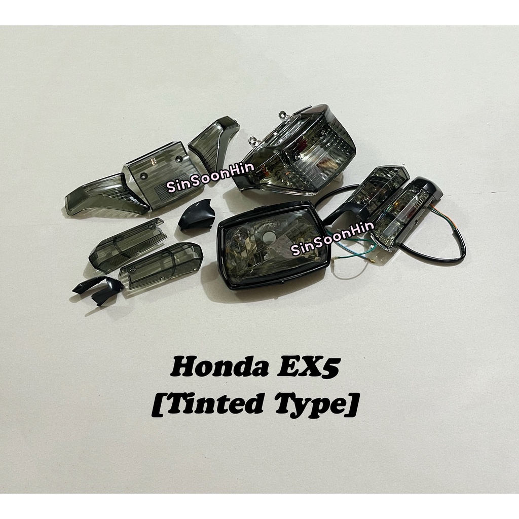 Honda EX5 Head Lamp / Front Signal / Tail Lamp [TINTED] # lampu depan ...