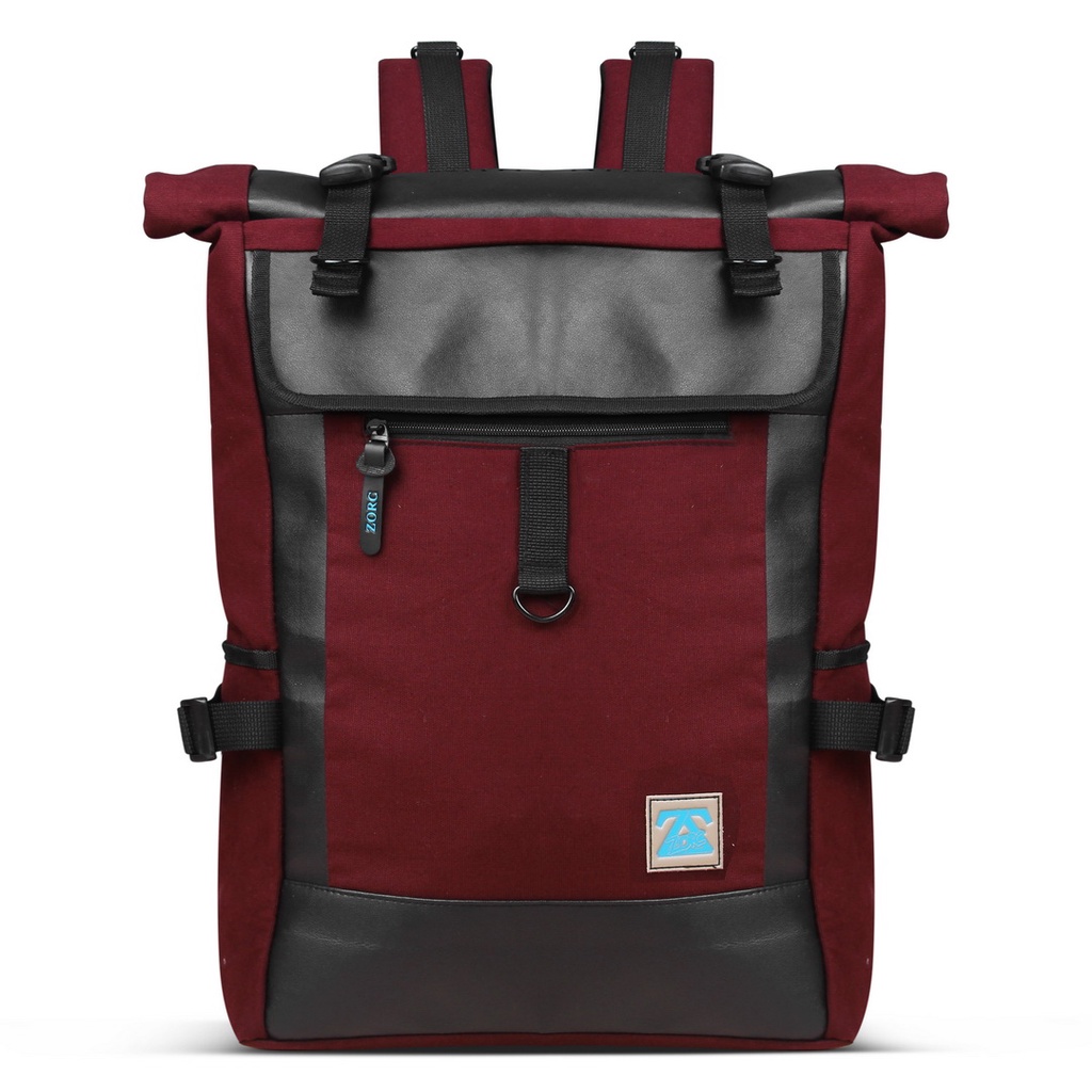 Zorc Official - Roll Up Backpack | Laptop Bag | Maroon Backpack ...
