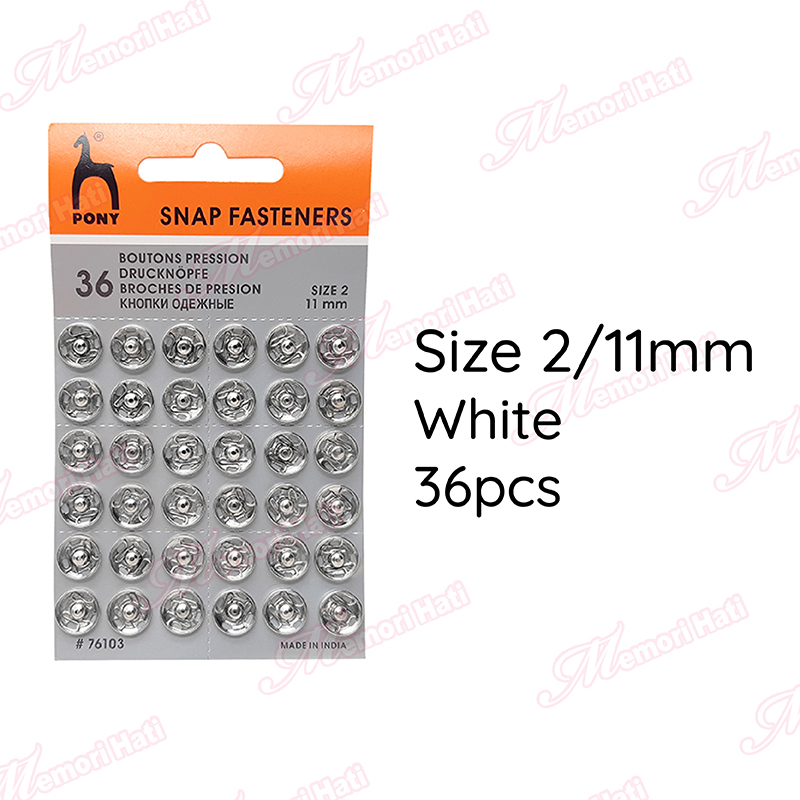 Pony Snap Fastener Button Press Stud Butang Ketip Katup | Shopee Malaysia