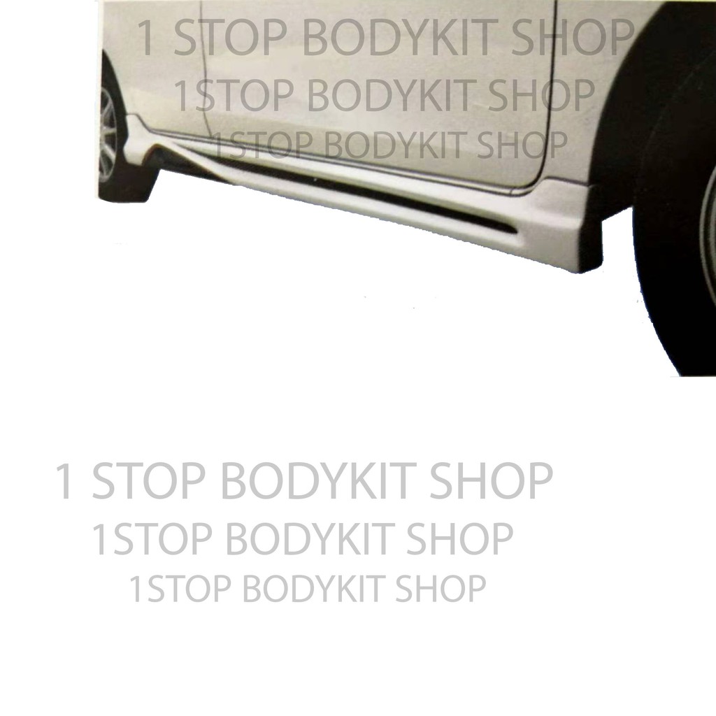PERODUA BEZZA SIDE SKIRT (STORM)POLYURETHANE (PU) SKIRT LIP BODYKIT ...