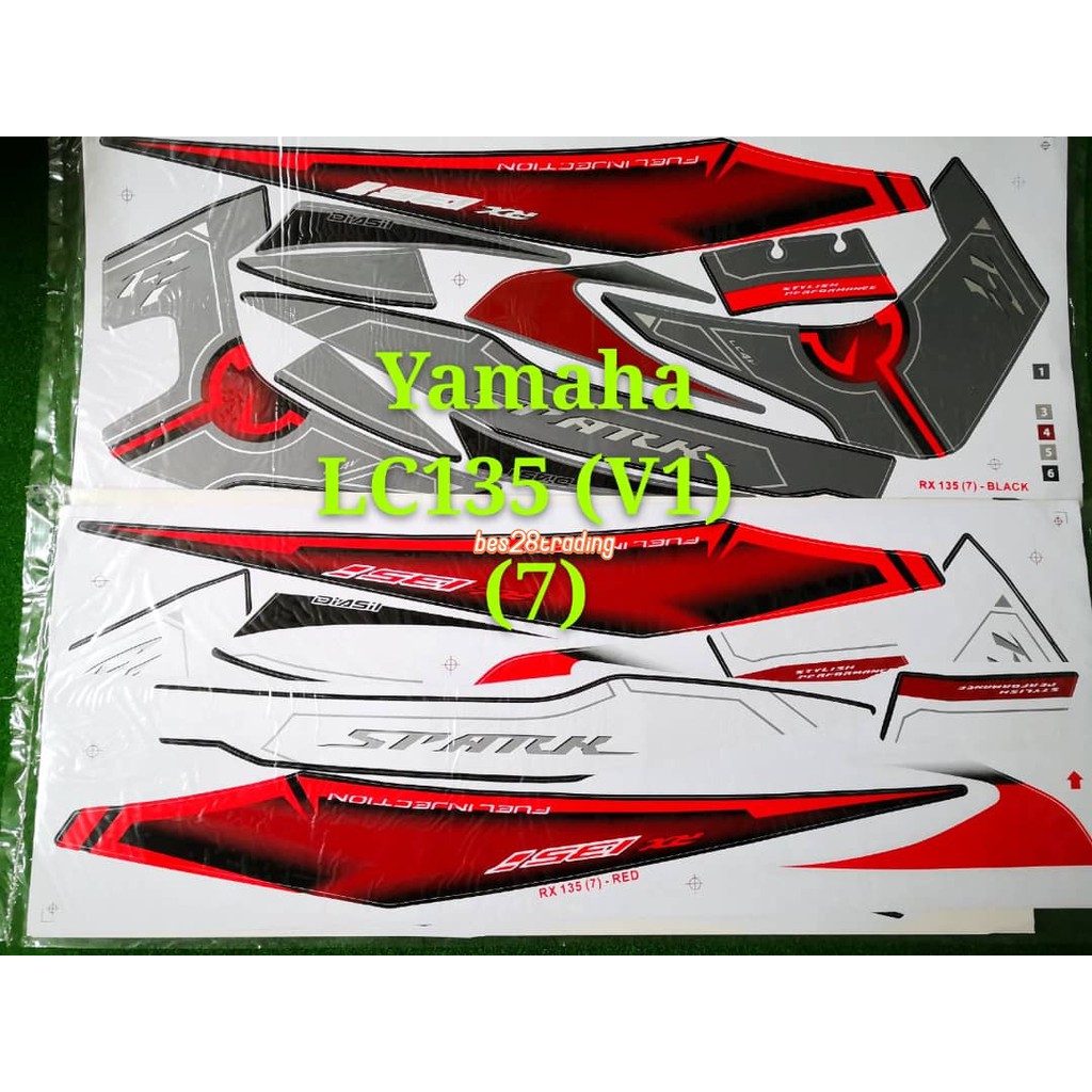 Body Sticker 🔥 Yamaha LC 135 V1 (7) 🔥 | Shopee Malaysia