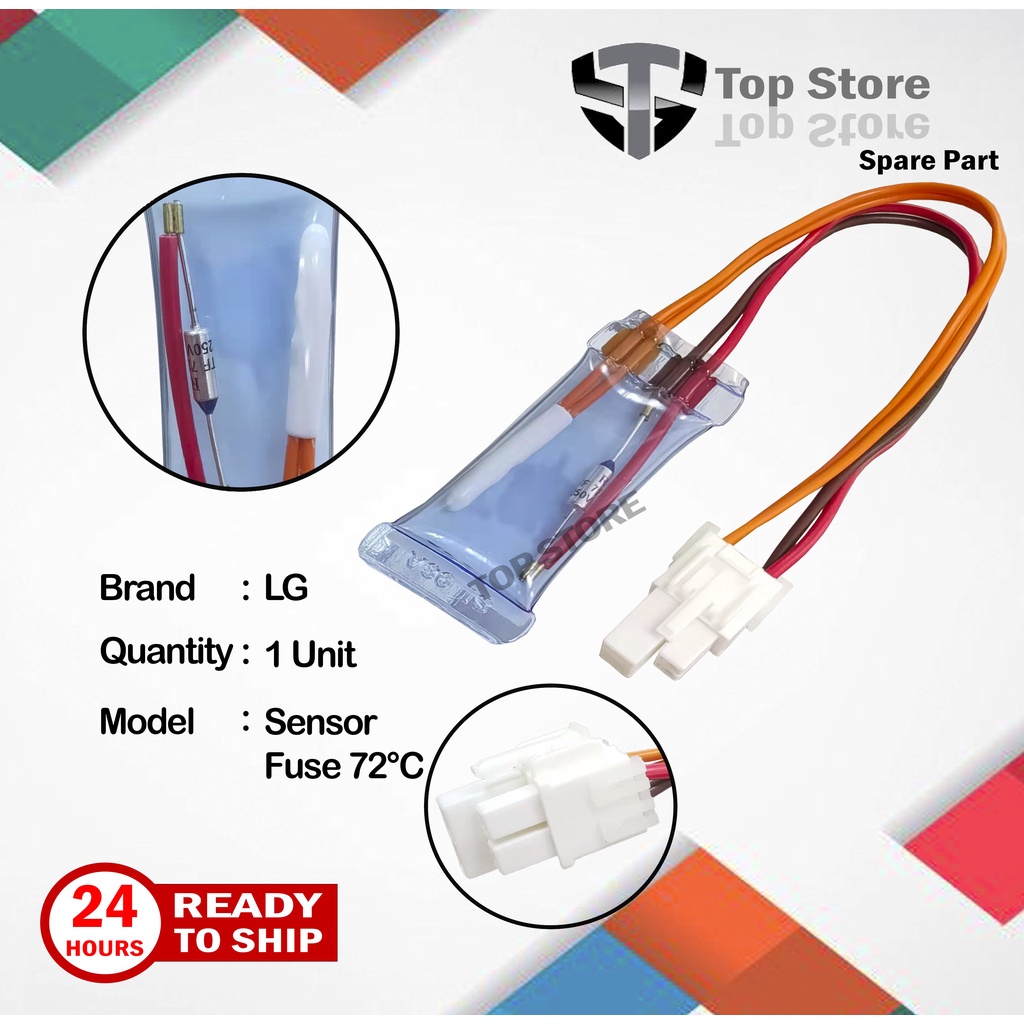 LG Refrigerator Fridge Defrost Fuse Thermostat Sensor + Fuse 72°C ...