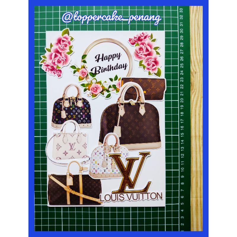 Louis Vuitton LV Happy Birthday Decoration Set Cake Topper for Birthday ...