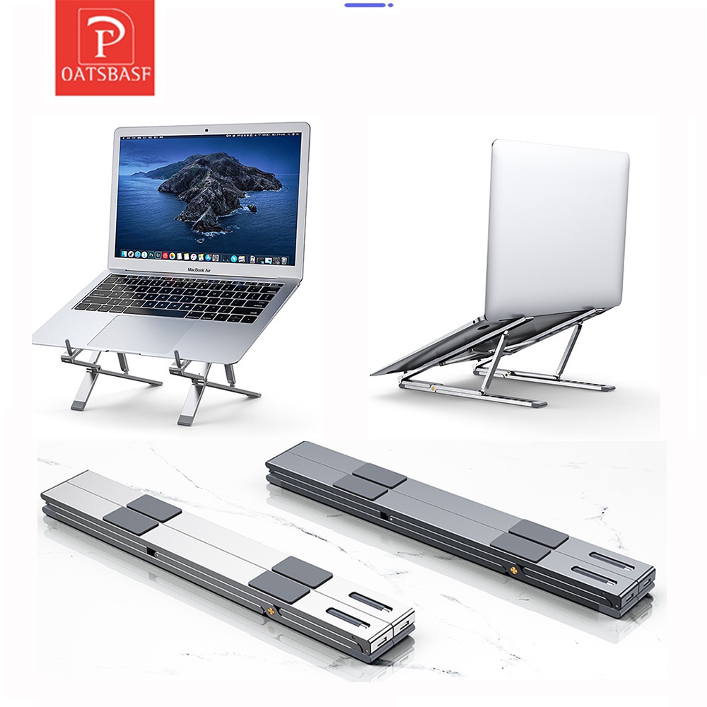 OATSBASF Portable Laptop Stand Aluminum Alloy Foldable Adjustable ...