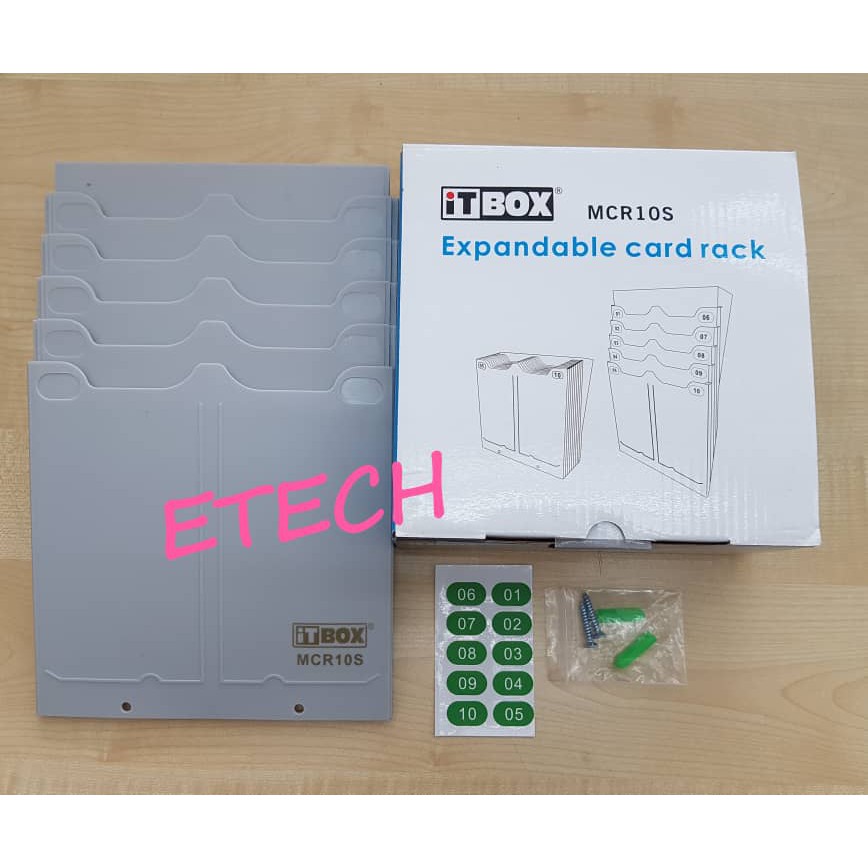 10 Column/10 Slot Punch Card Rack/Punch Card Holder/Rak Kad Time ...