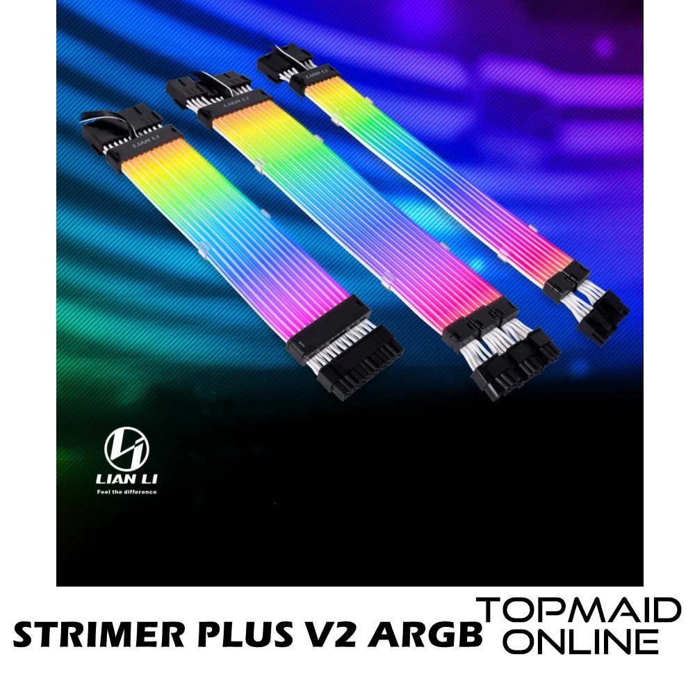 LIAN LI STRIMER PLUS V2 ARGB EXTENSION SLEEVED CABLE [ 24 PIN ...