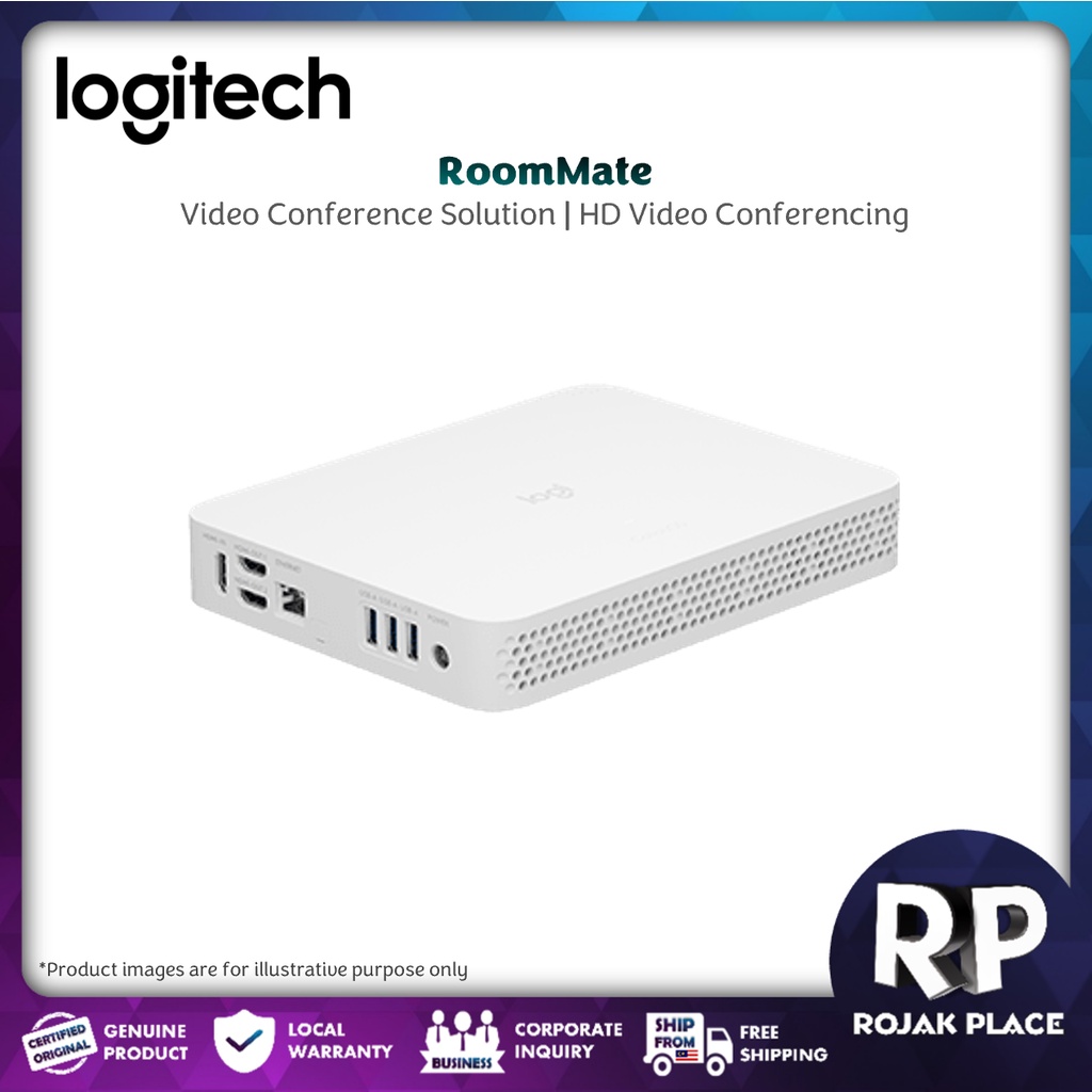 Logitech RoomMate Collab OS Video Collaboration HD Conferencing Hub VC Microsoft Teams Zoom ...