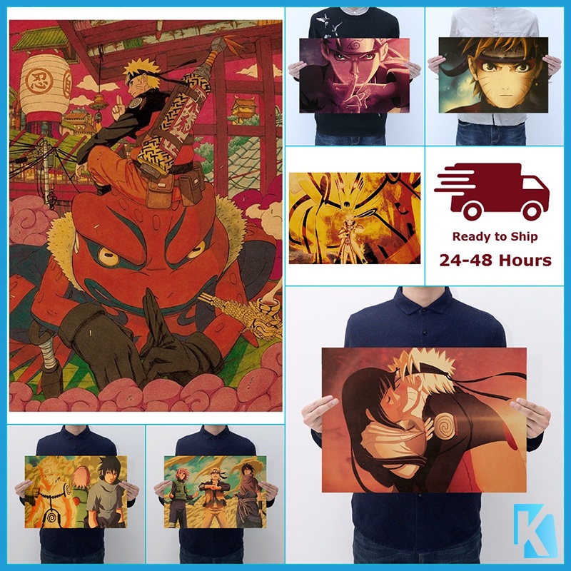 Anime NARUTO Poster naruto Vintage kraft paper wallpaper For wall ...