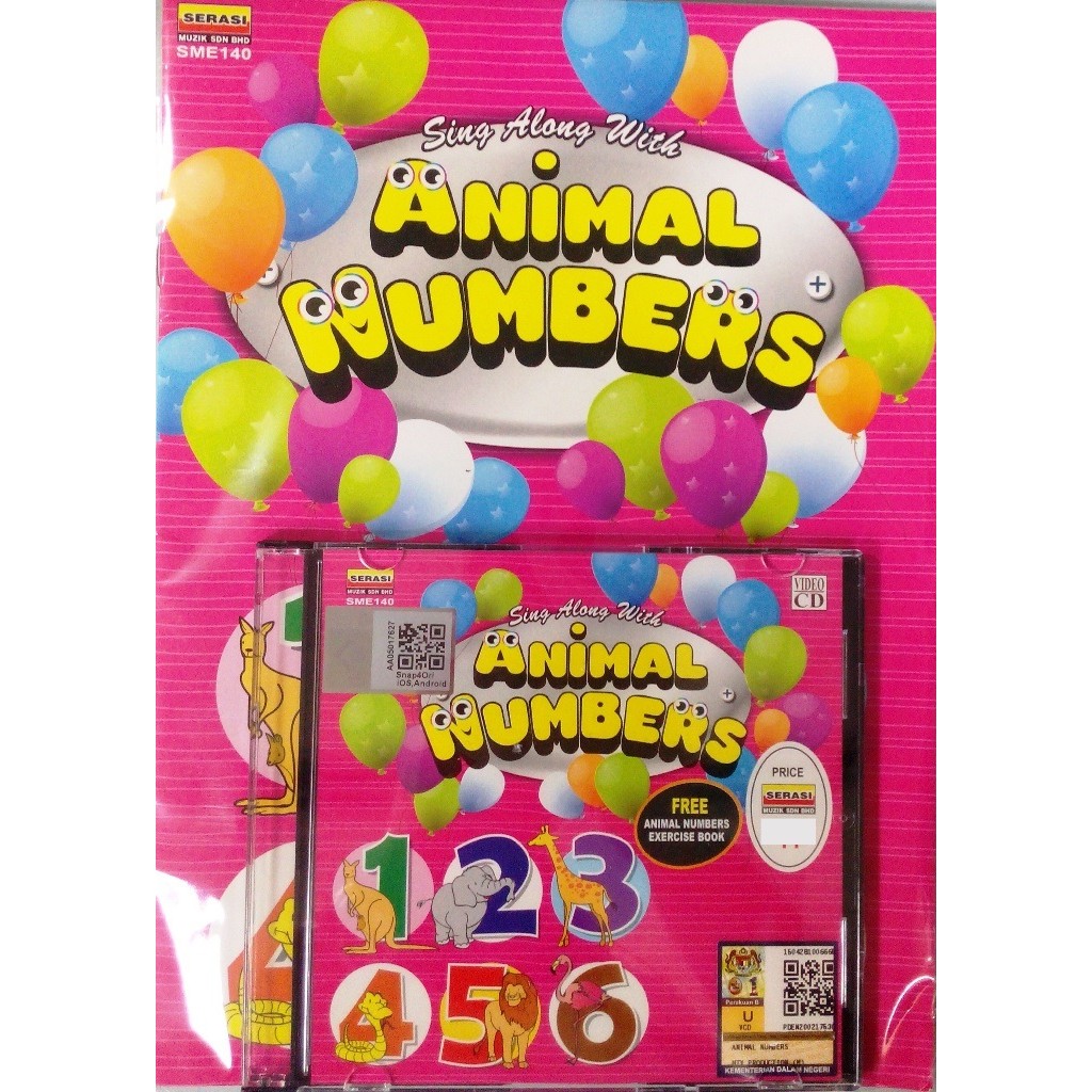 Sing Along With Animal Numbers VCD with Book | Shopee Malaysia