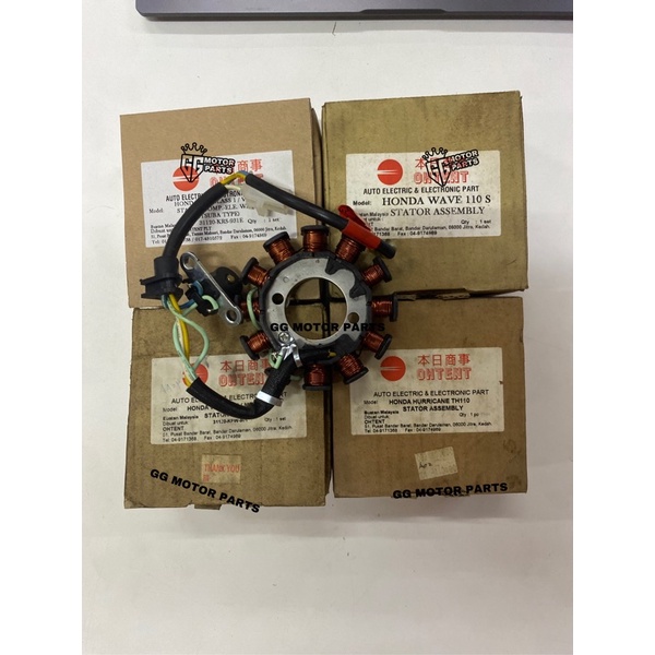 COIL HONDA SET STATOR ASSMBLY HURRICANE TH110 / WAVE125 ( MITSUBA ...