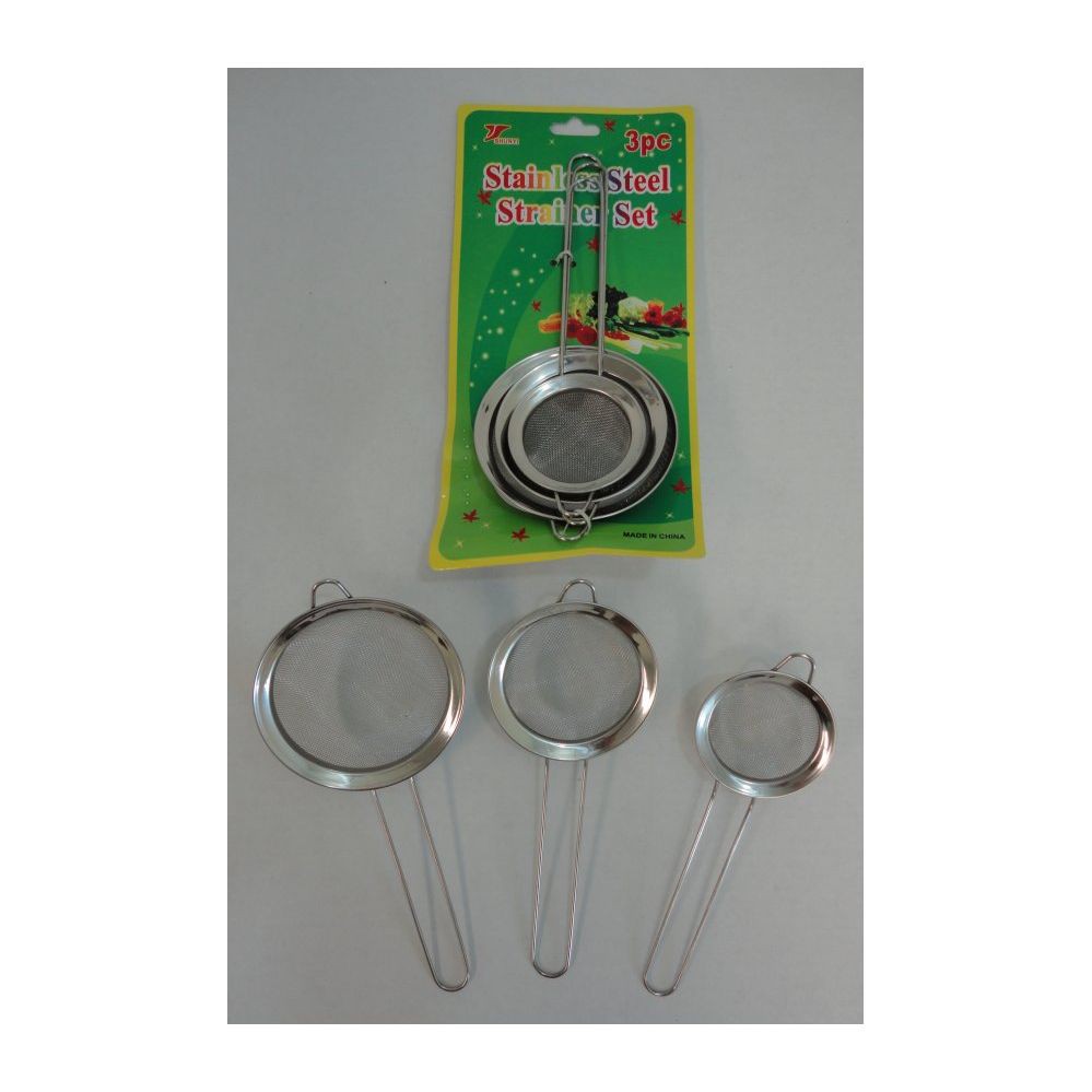 3 PCS Stainless Steel Strainer Set 8/10/12 | Shopee Malaysia