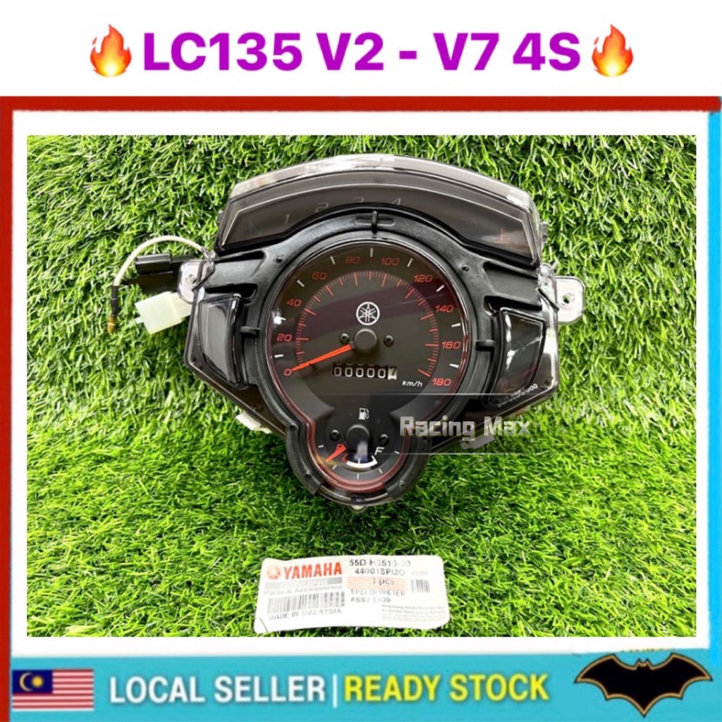 ORI HLY YAMAHA LC 135 135LC LC135 4S 4 SPEED V2 V3 V4 V5 V6 V7 SPEEDOMETER METER ASSY BASE MERAH ...