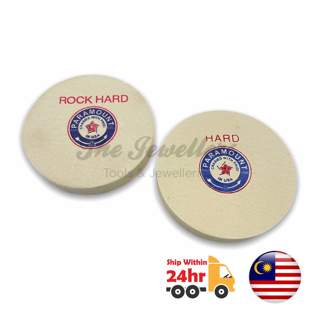 💥READY STOCK💥Paramount 4" Solid Lap Polishing Felt Wheel Jewellery Buff ...