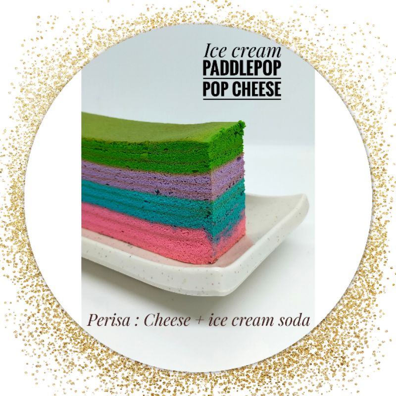 Kek Lapis ice cream paddle pop cheese (MEDIUM BAJET) | Shopee Malaysia