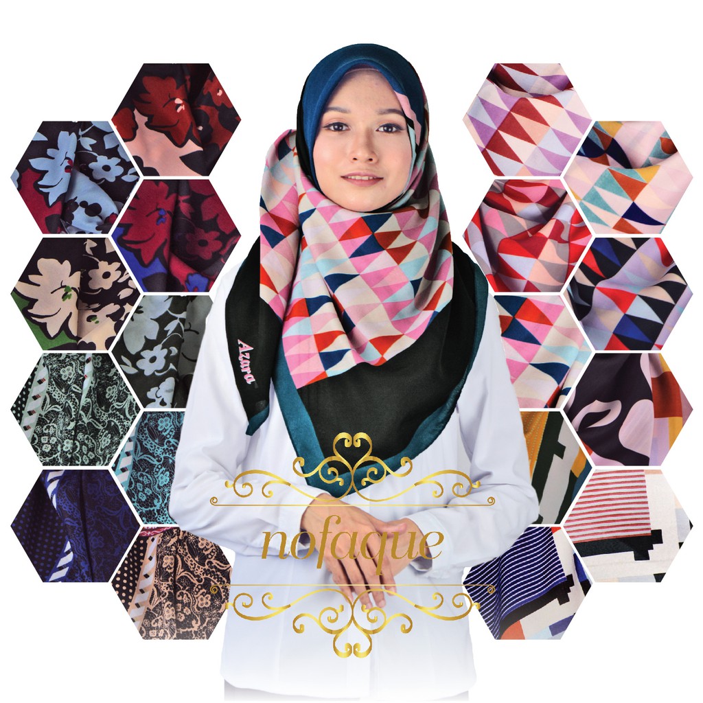 BAWAL COTTON CORAK KEKABOO/BAWAL CORAK/SQUARE SCARF KOD 71-90 | Shopee ...