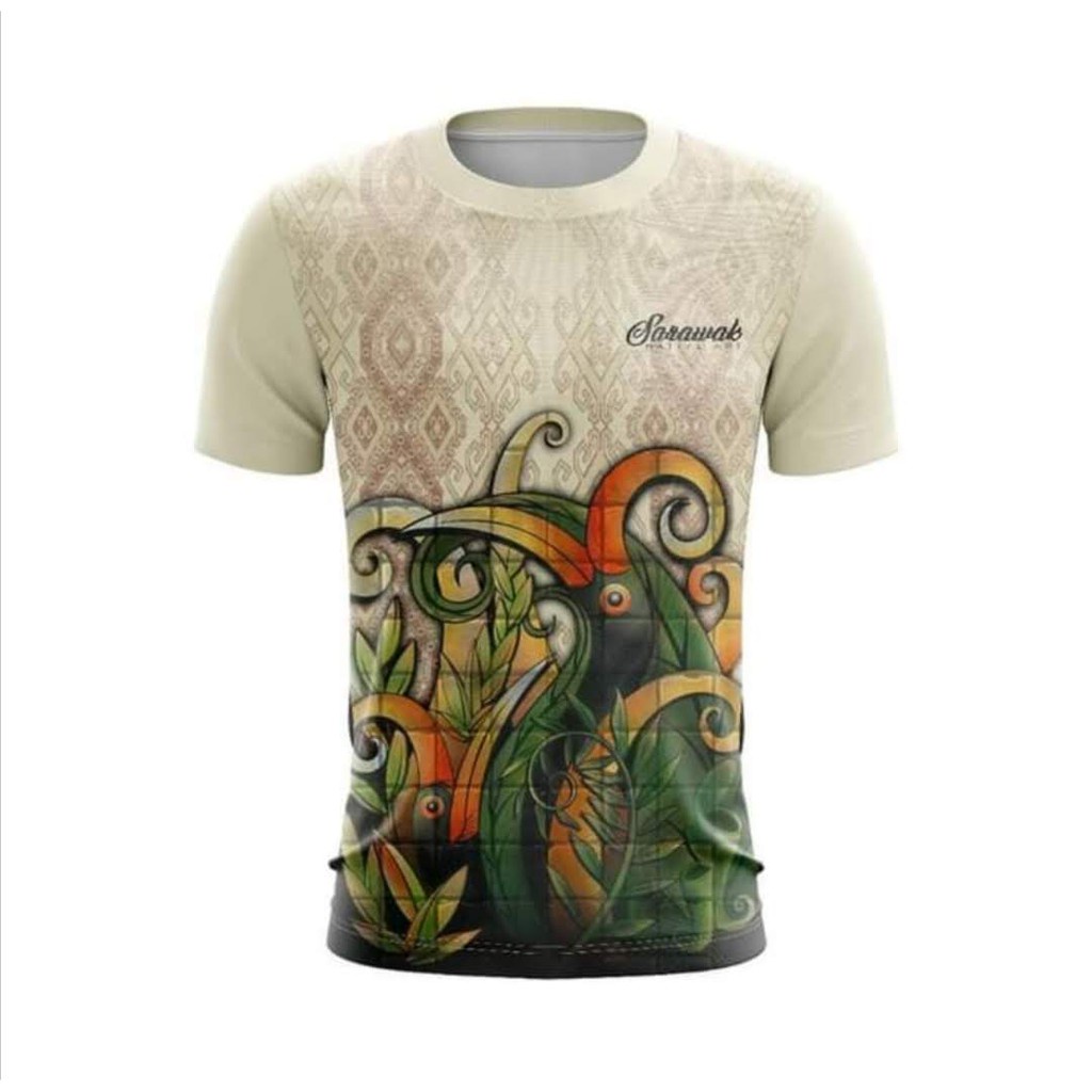 Baju Gawai 2023 Fashion Printing T-shirt. Sublimation Ready Stock ...