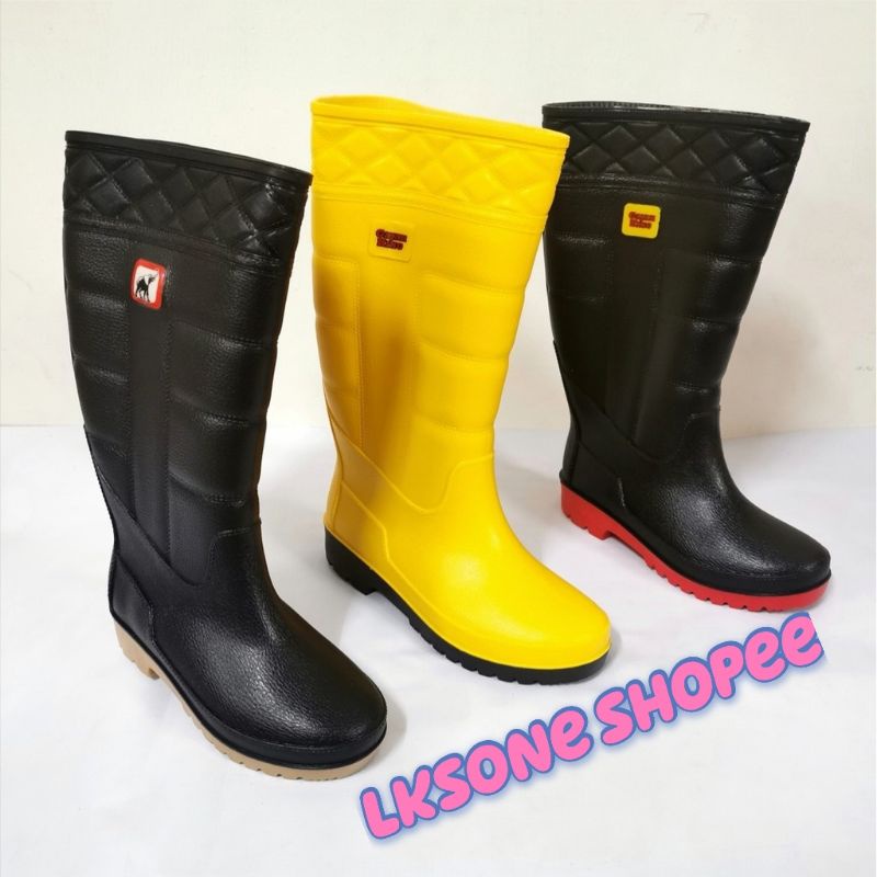 new stock gajah king high cut rubber Rainboots I cap gajah kasut boot ...