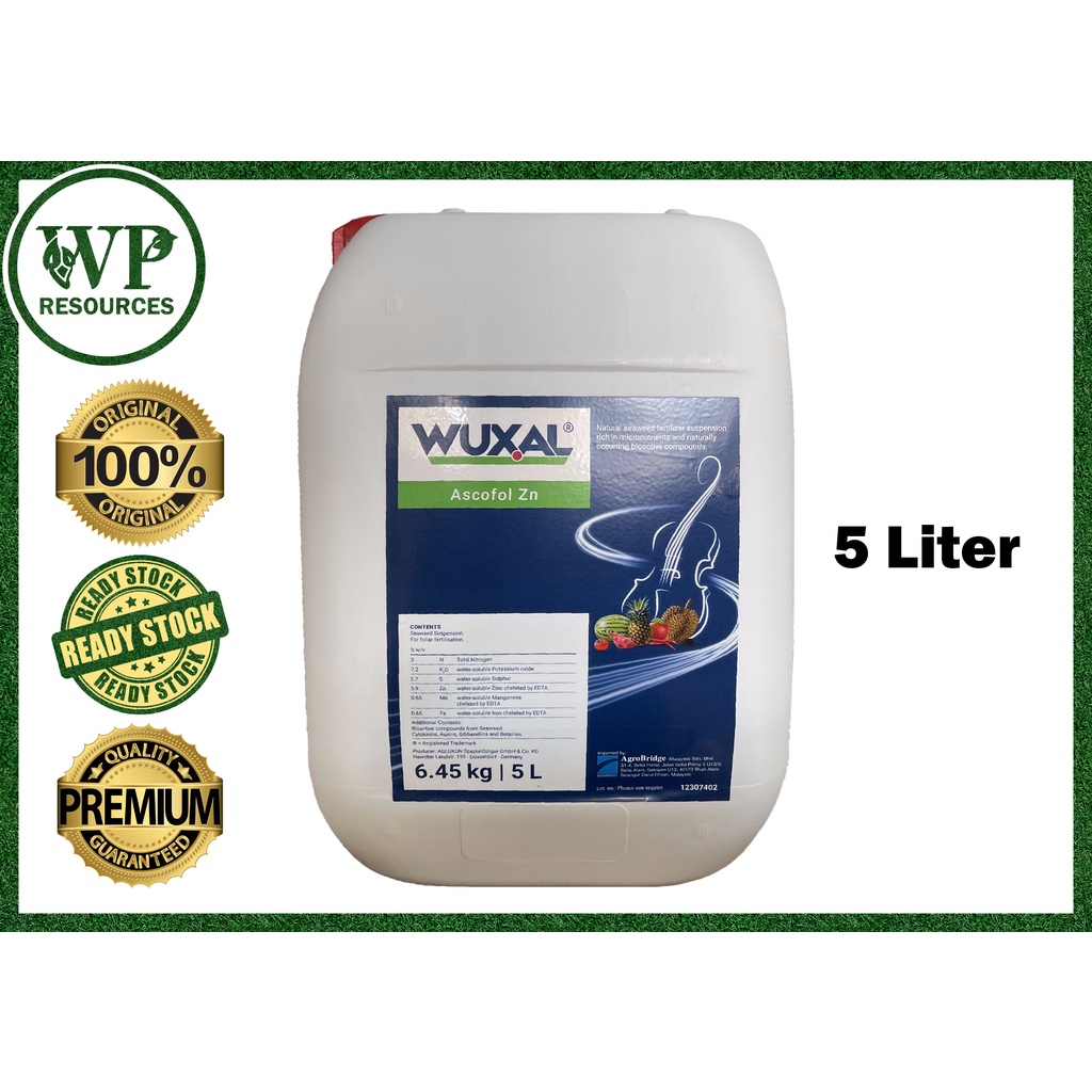 Agrobridge WUXAL Ascofol Zn [5 Liter / 7.85 KG / Bottle] Foliar ...