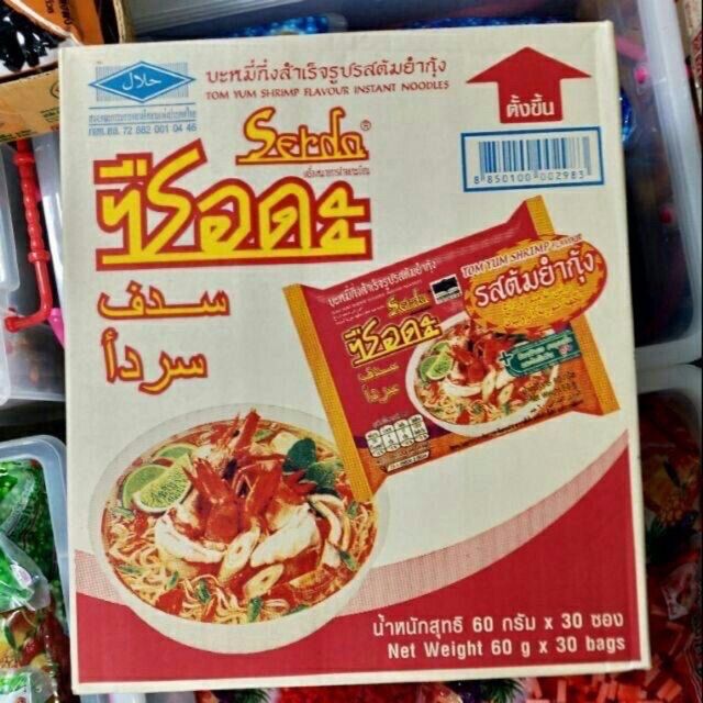 Serda Thailand Tom Yum Shrimp Flavour Instant Noodles 30 x 60g | Shopee ...
