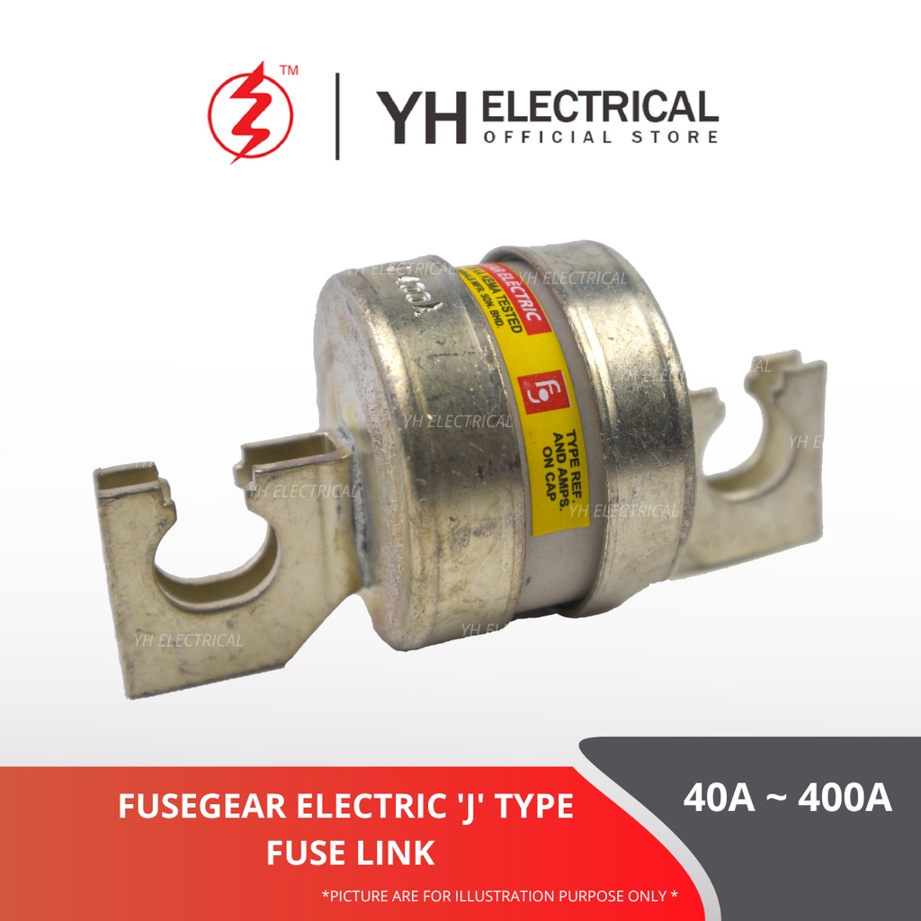 FUSEGEAR ELECTRIC FNJ 315A 400A J Type Fuse Link - U Tag | Shopee Malaysia