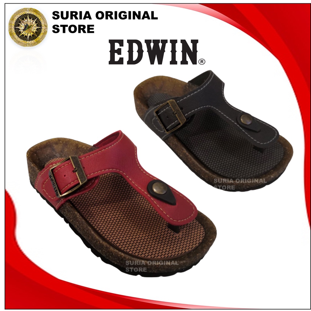 Original Edwin Kids Casual Sandals Slippers E40030 | Shopee Malaysia