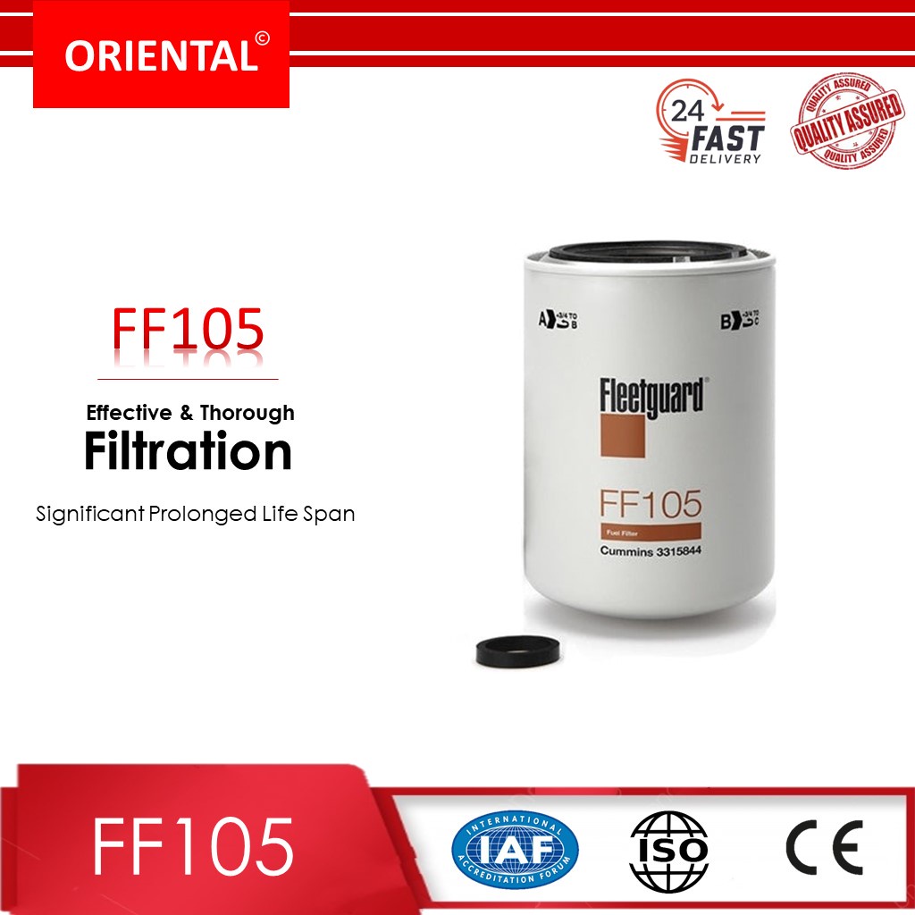 Fleetguard FF105 Fuel Filter | FF105 Diesel Filter | 3315847 | 3315844 ...