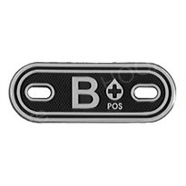 NO VELCRO PVC Blood Type group tag A+ B+ AB+ O+ Positive Patch Badges A B AB O POS Tactical ...