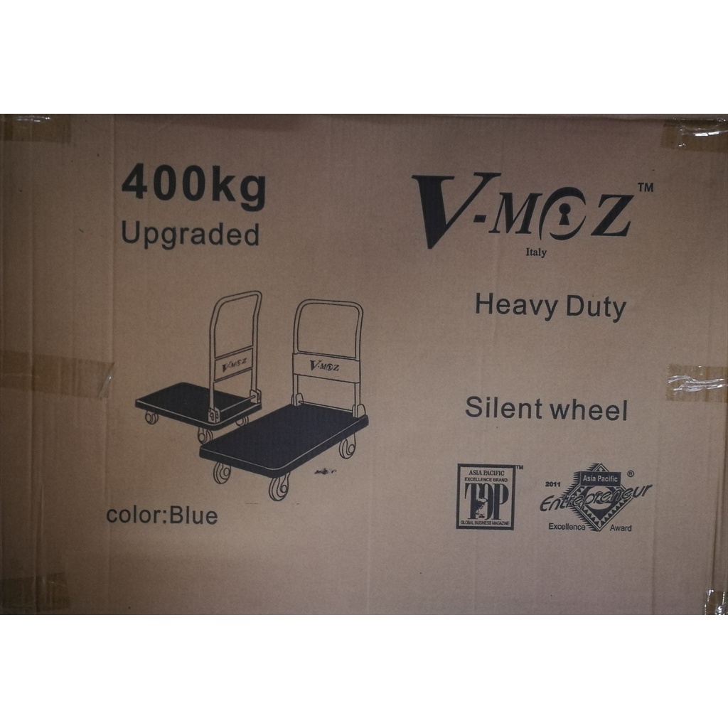 400kg V-Moz Foldable PVC Platform 4 Wheel Hand Trolley | Shopee Malaysia