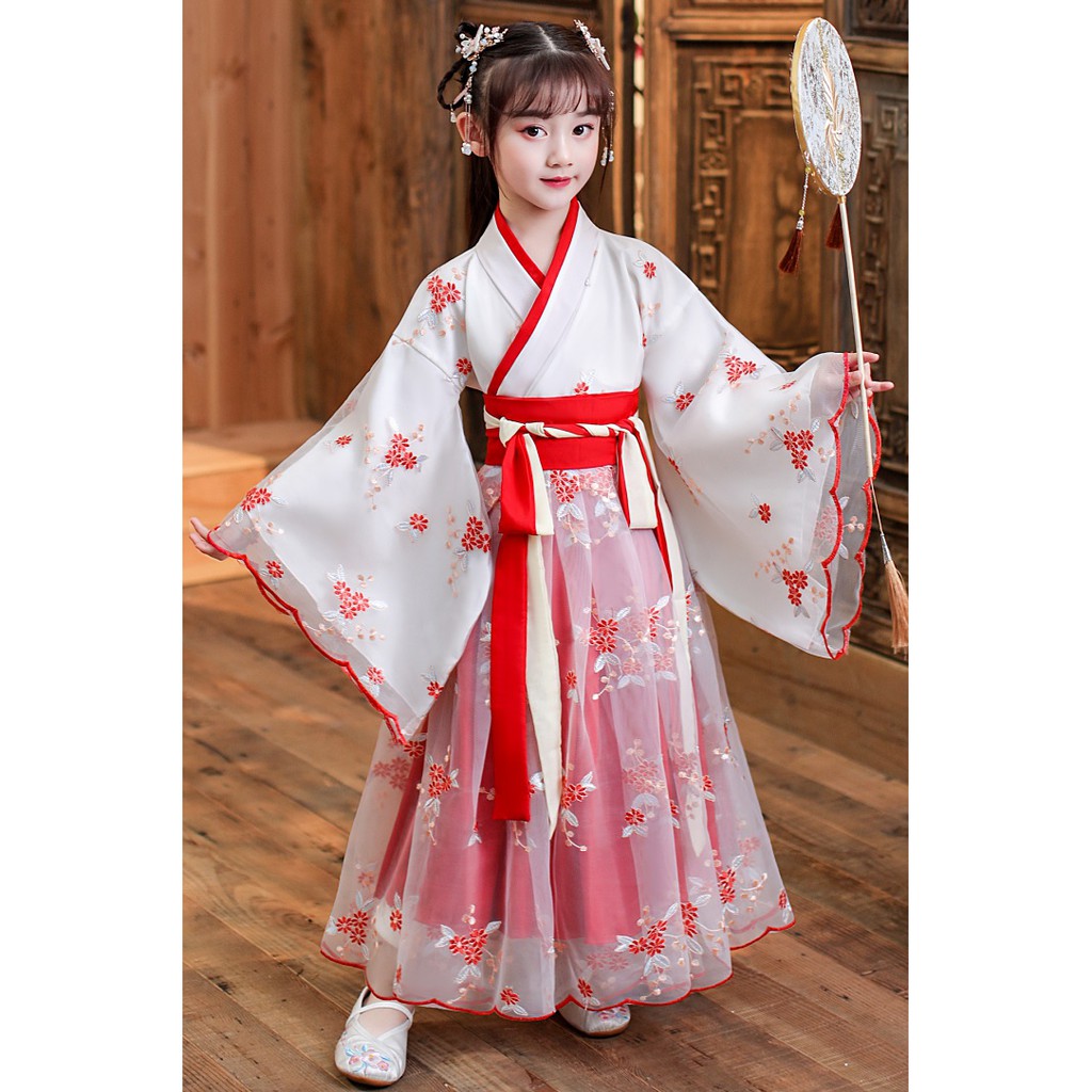 Han Dynasty 2021JAN - Red Fairy Cheongsam for girls | Shopee Malaysia