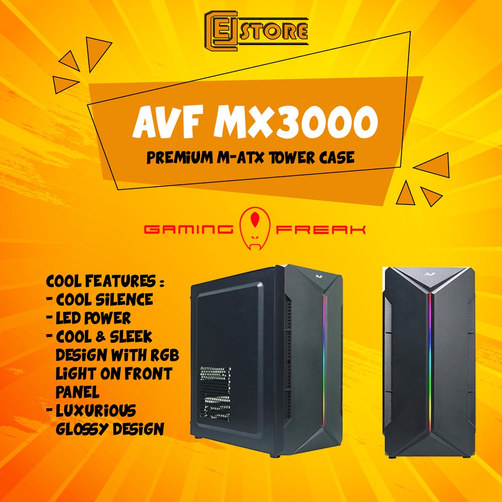AVF MX1000 /MX3000 /MX4000 Series Premium M-ATX Tower PC Case | Shopee ...