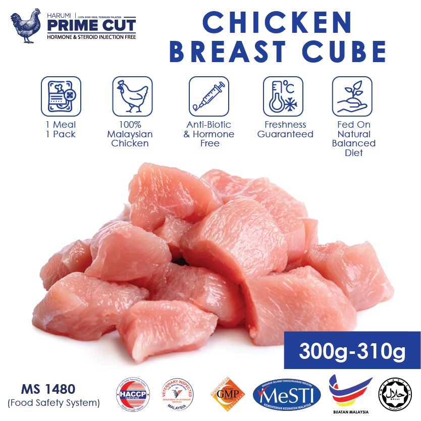 Ketulan Dada Ayam Tanpa Kulit & Tulang/Skinless Boneless Chicken Breast ...