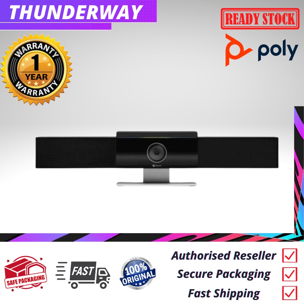 POLYCOM Studio Conference Camera Premium Audio/Video USB Soundbar (7200 ...
