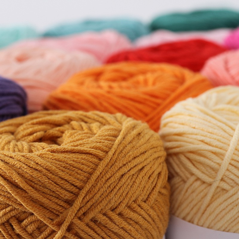 Milk cotton wool made in Korea Korean cotton wool roll knitting yarn ...