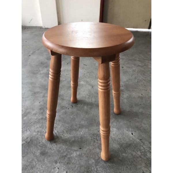 ROUND STOOL SOLID WOOD 圆凳子 | Shopee Malaysia