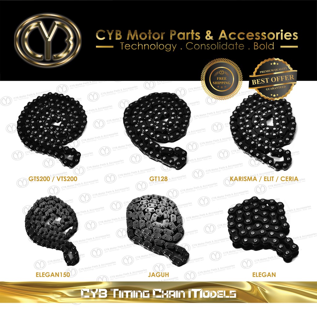 TIMING CHAIN GTS200 VTS200 GT128 KARISMA ELIT CERIA ELEGAN150 JAGUH ...