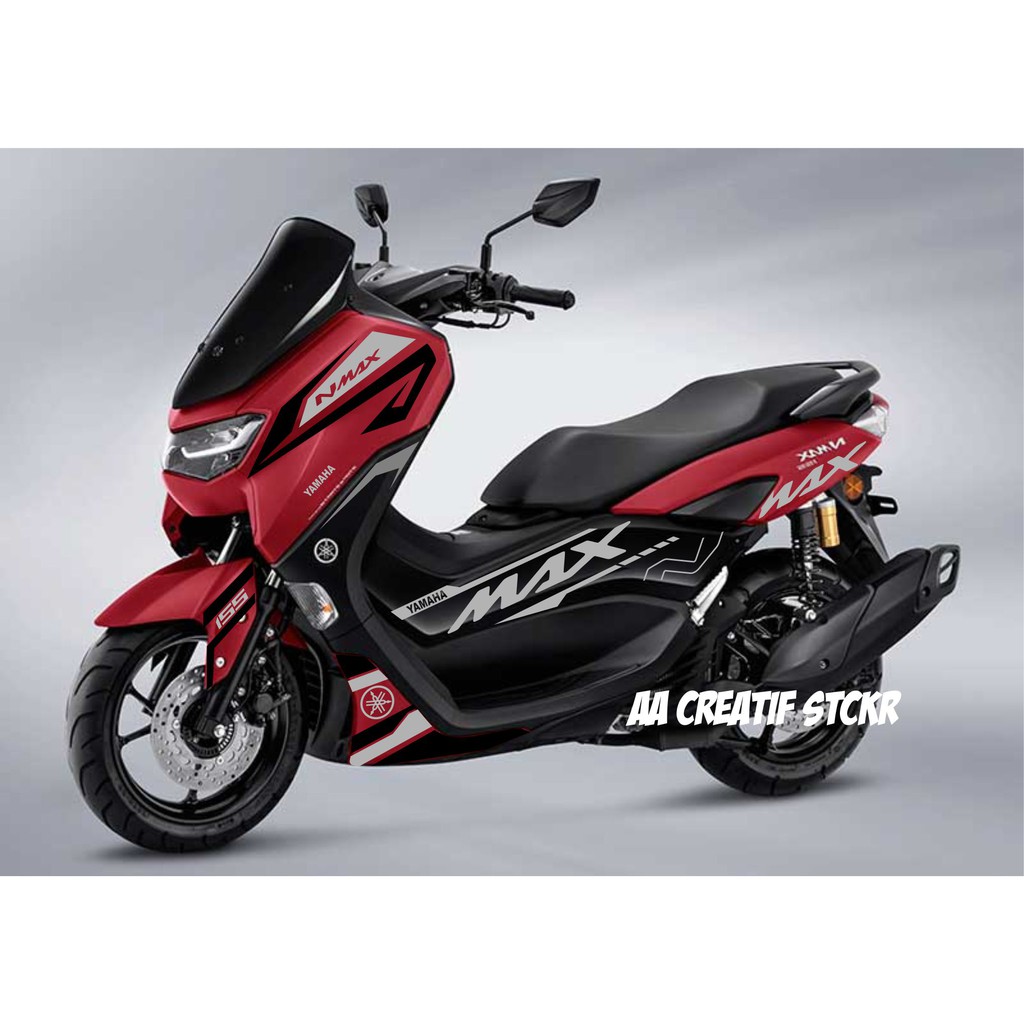 MERAH Cutting sticker yamaha nmax 2020 Red Motorcycle | Shopee Malaysia