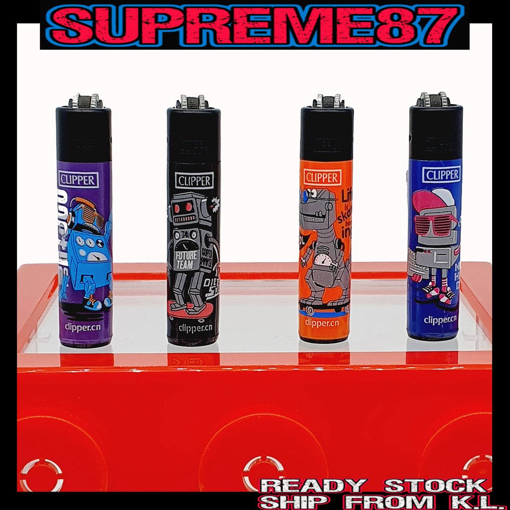 Clipper Lighter Robot Edition 4 pcs Per Set Mini Size | Shopee Malaysia