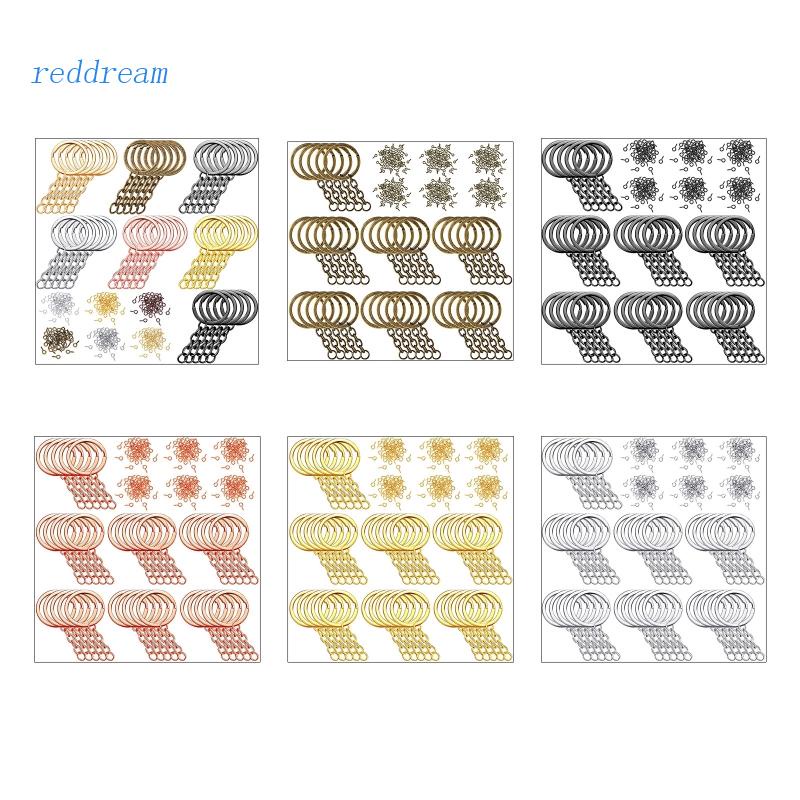 REDD 250Pieces Key Rings with Chain Jump Rings Screw Eye Pins for DIY ...